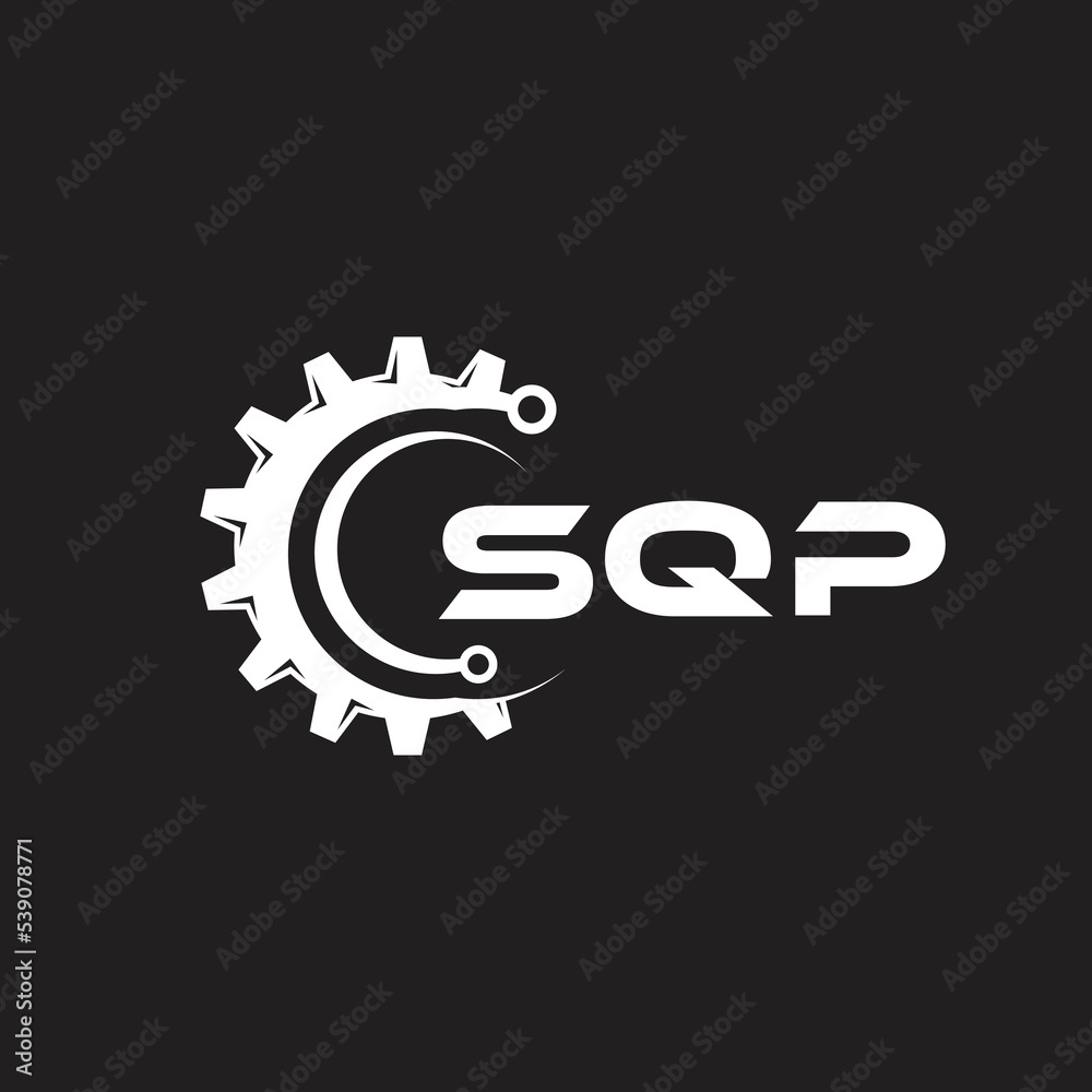 SQP letter technology logo design on black background. SQP creative ...
