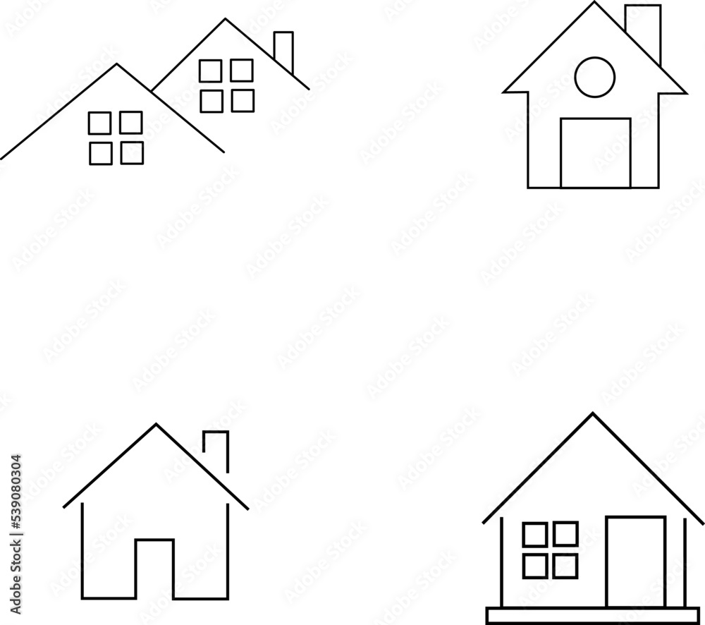 design house building icon, or logo isolated symbol vector illustration ...