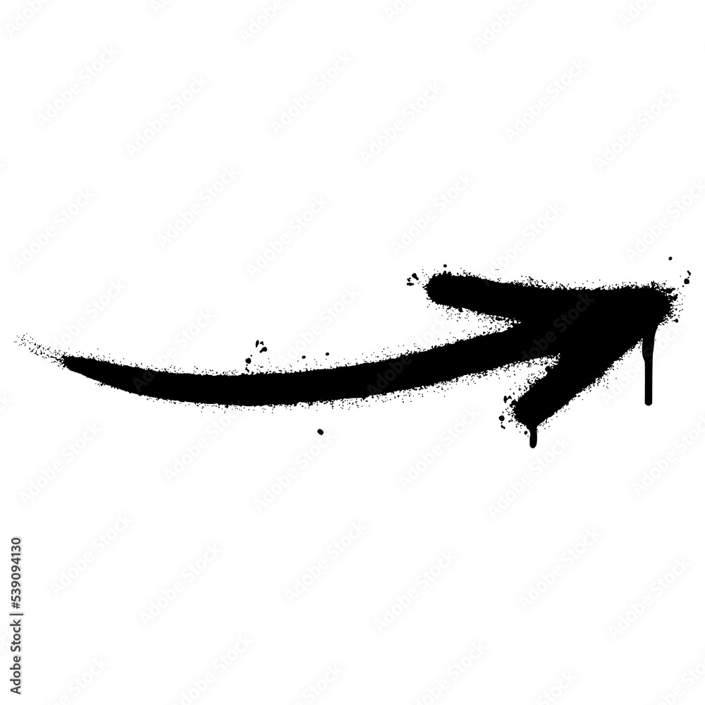 Spray Painted Graffiti arrow Sprayed isolated with a white background ...