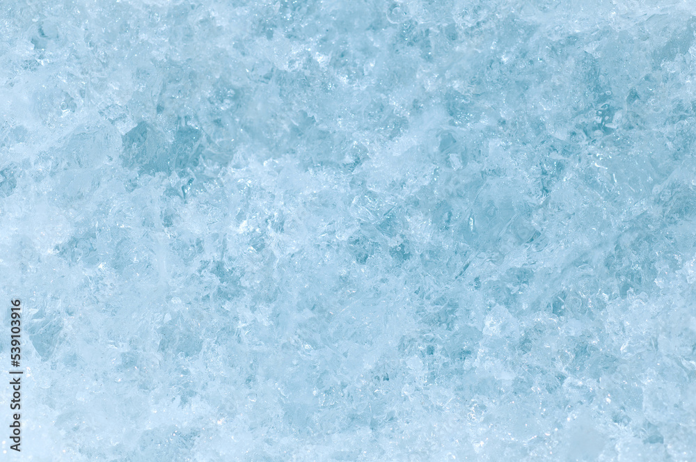 Ice texture crystal, blue tones background. Textured cold frosty ...