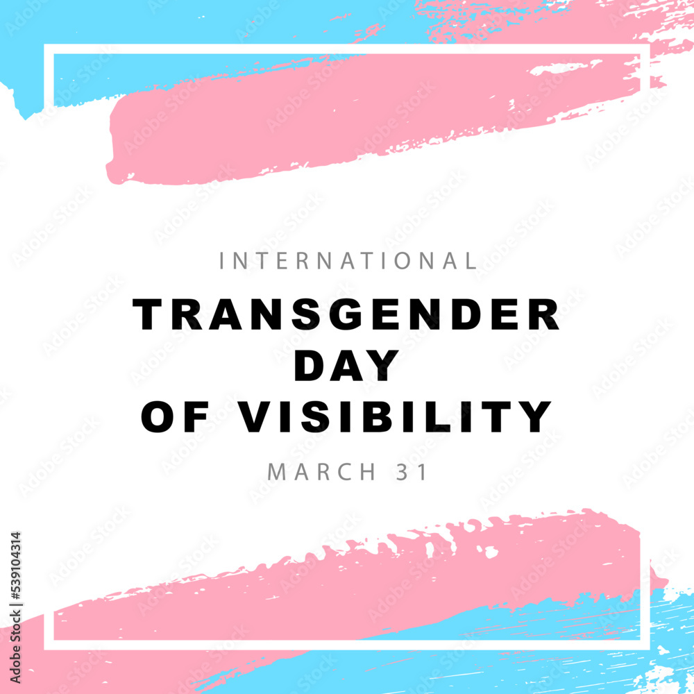 Flag of transgender pride. March 31, International Transgender ...
