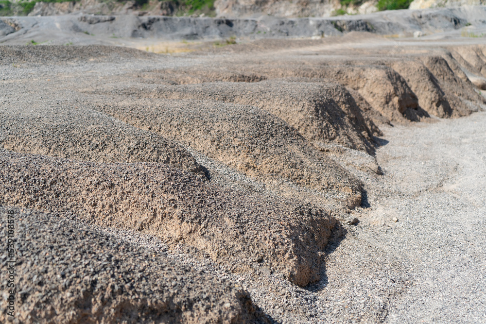 Rocky mountain or Soil erosion force of water,cliff caused by corrosion ...