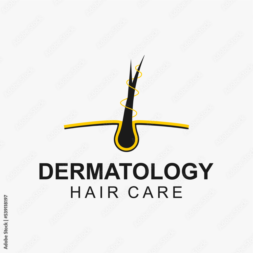 Hair care dermatology logo design. Hair care treatment. Anti-dandruff ...