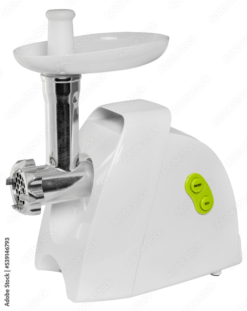 white food processor on transparent background steel meat grinder ...
