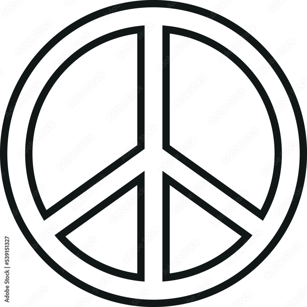 Peace Symbol Outline Cutfile, cricut ,silhouette, SVG, EPS, JPEG, PNG ...