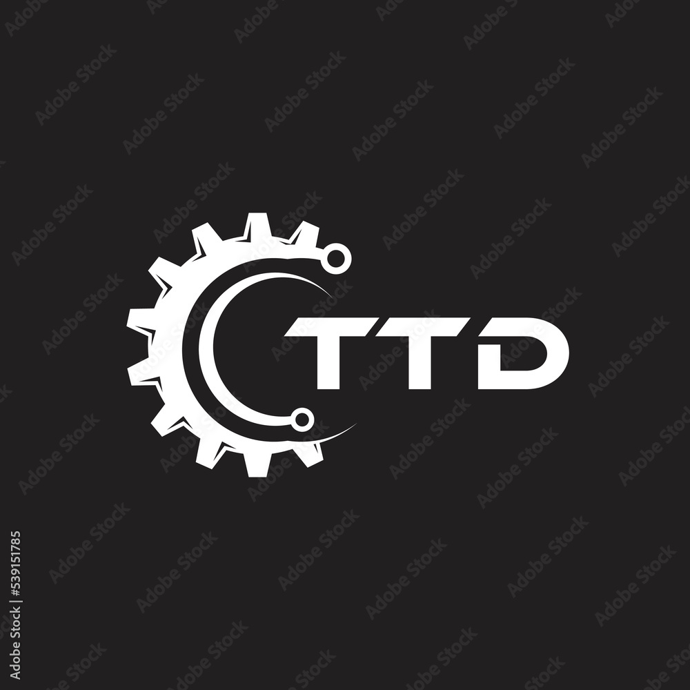 TTD letter technology logo design on black background. TTD creative ...