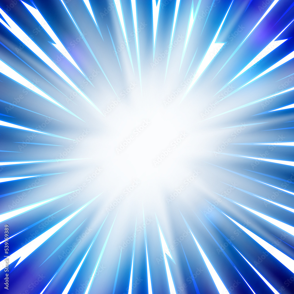 Vector Explosion Background with Electric Thunderbolt in Anime Style ...