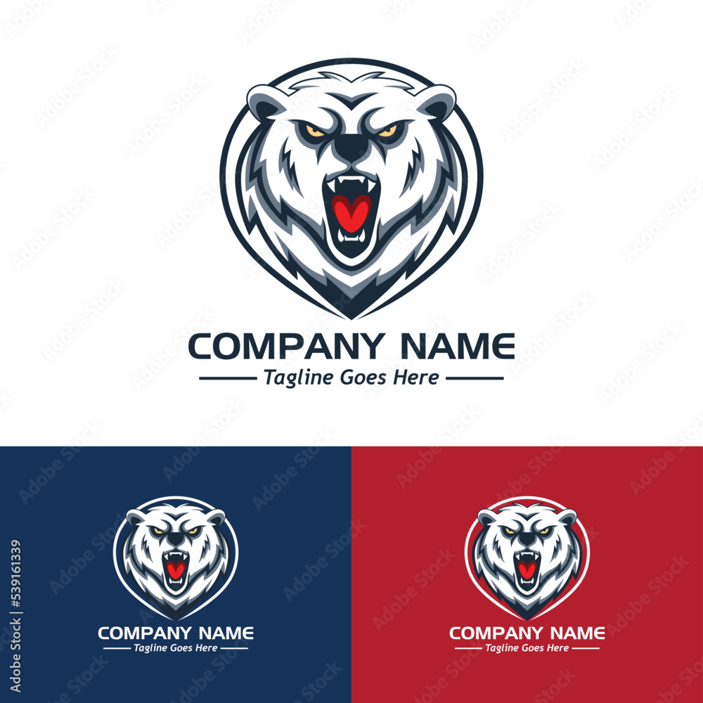 bear logo, sample company logo, a simple vector design Stock Vector ...