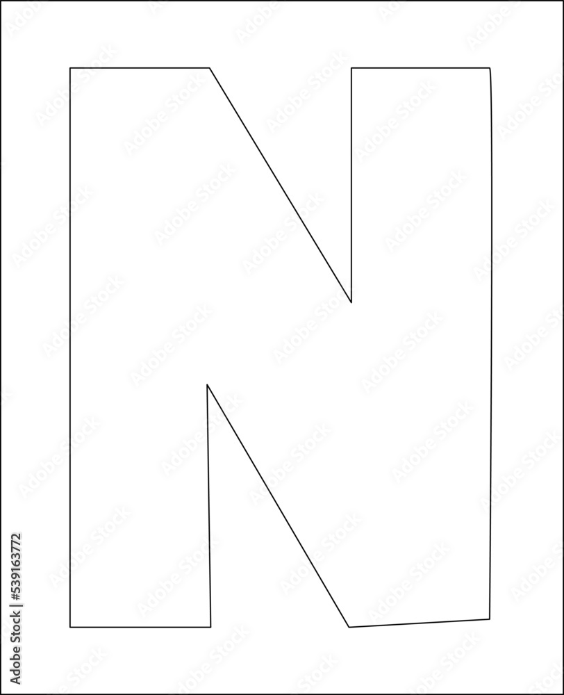 funny abc coloring page for kids Stock Vector | Adobe Stock