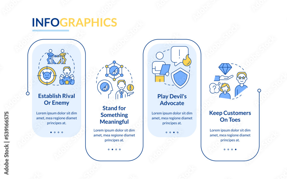 Attract more customers rectangle infographic template. Client ...