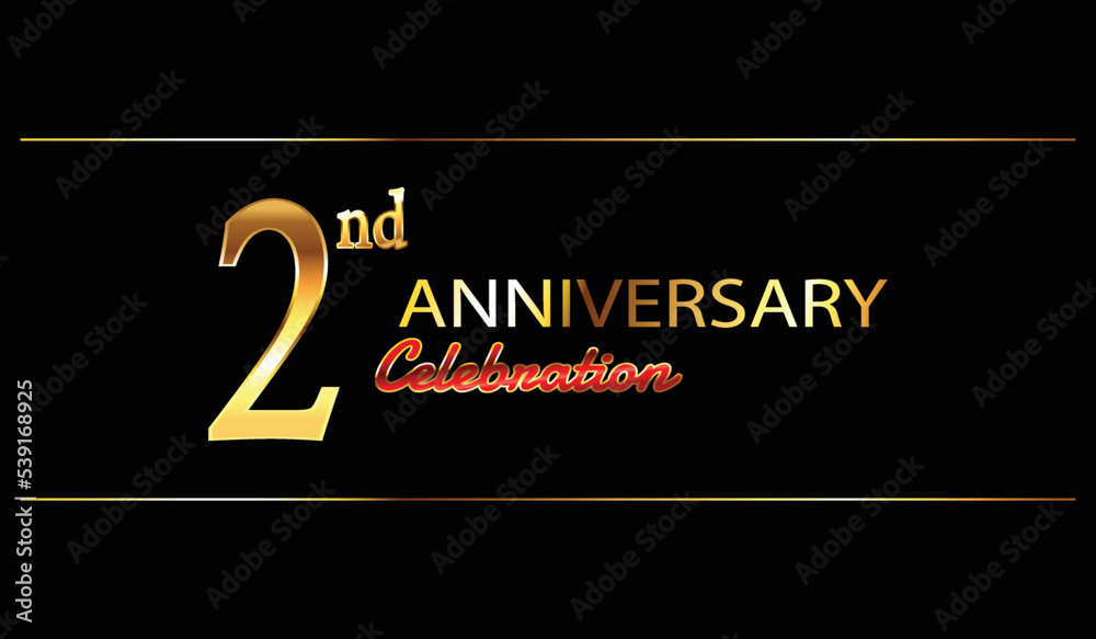 2 anniversary background. 2nd anniversary celebration. 2 year ...