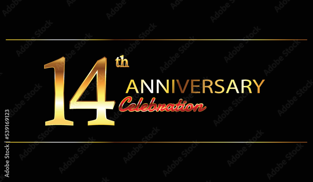 14 anniversary background. 14th anniversary celebration. 14 year ...