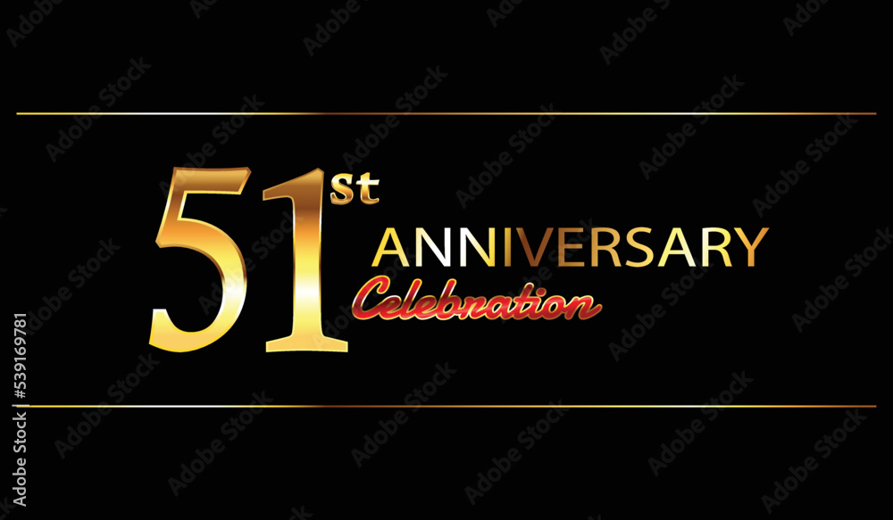 51 anniversary background. 51st anniversary celebration. 51 year ...