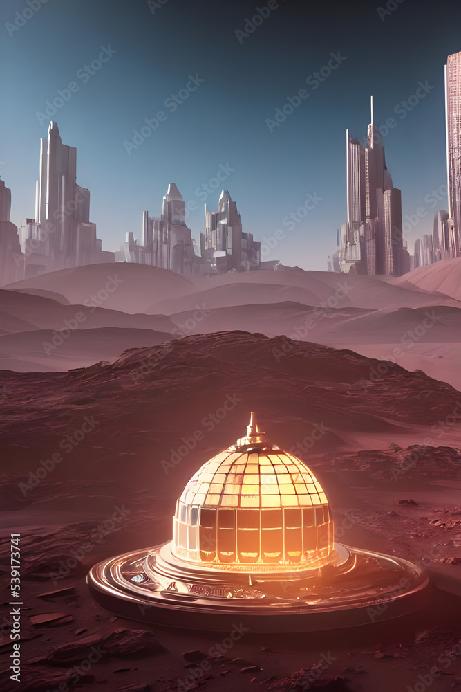 metropolis city on mars under a shining glass dome - alien planet ... metropolis city on mars under a shining glass dome - alien planet ...