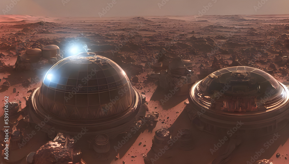 metropolis on mars under a shining glass dome - alien planet - science ... metropolis on mars under a shining glass dome - alien planet - science ...