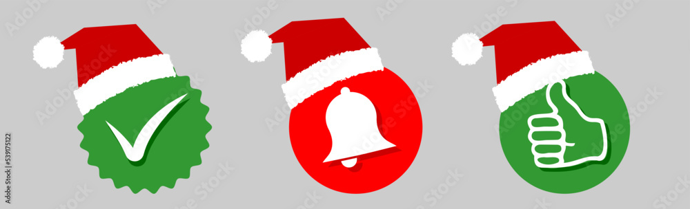 Set of vector check mark exclamation mark, question mark icons with ...