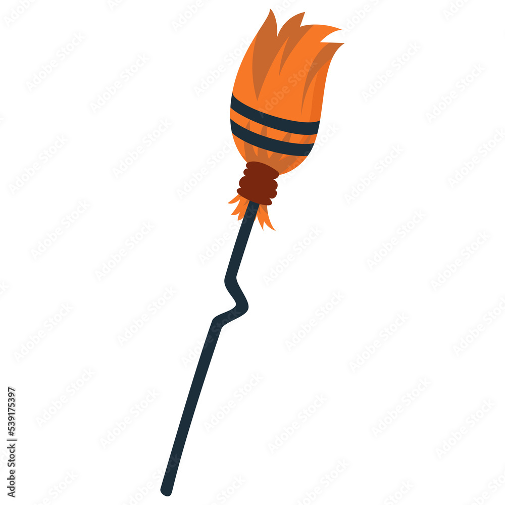 Broom halloween illustration PNG isolated on transparent background ...