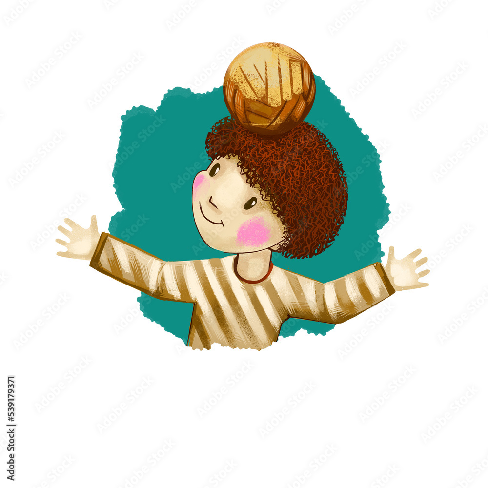 Libra horoscope sign with children digital art illustration isolated on ...