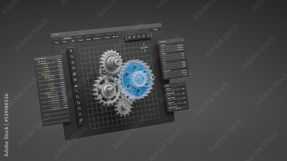 Engineering designer design 3D CAD software program Industrial engine ...
