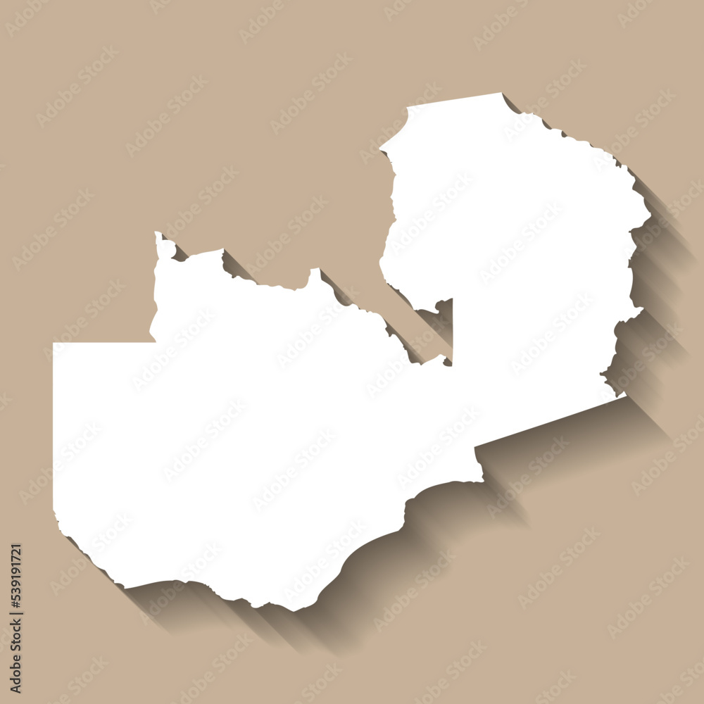 Photo & Art Print Zambia vector country map silhouette, pyty