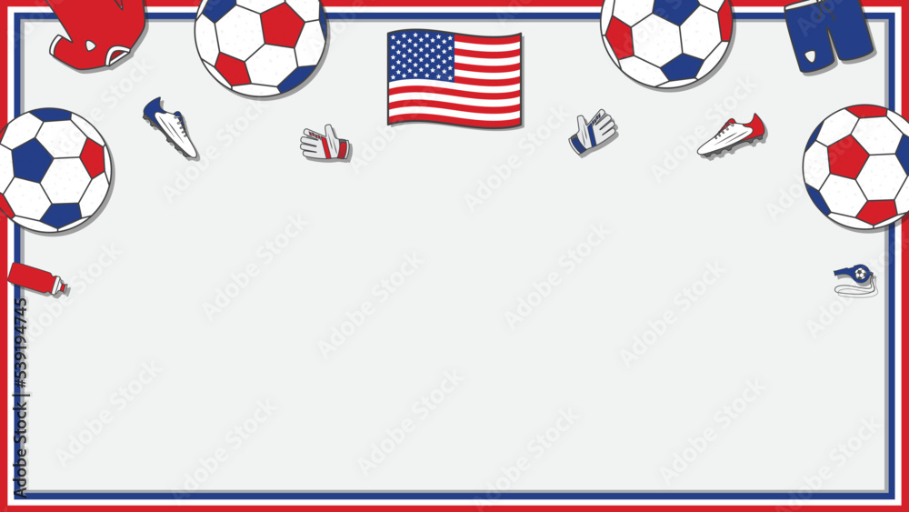 Football Background Design Template. Football Cartoon Vector ...