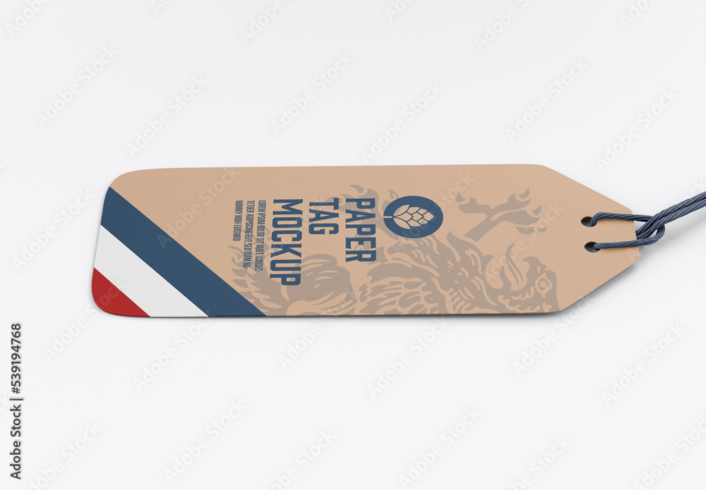 Paper Tag Mockup Stock Template | Adobe Stock