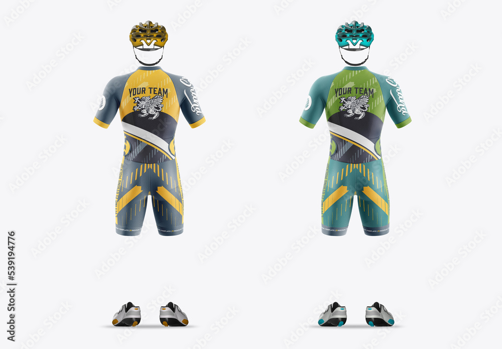 Men's Cycling Set Mockup Stock Template | Adobe Stock