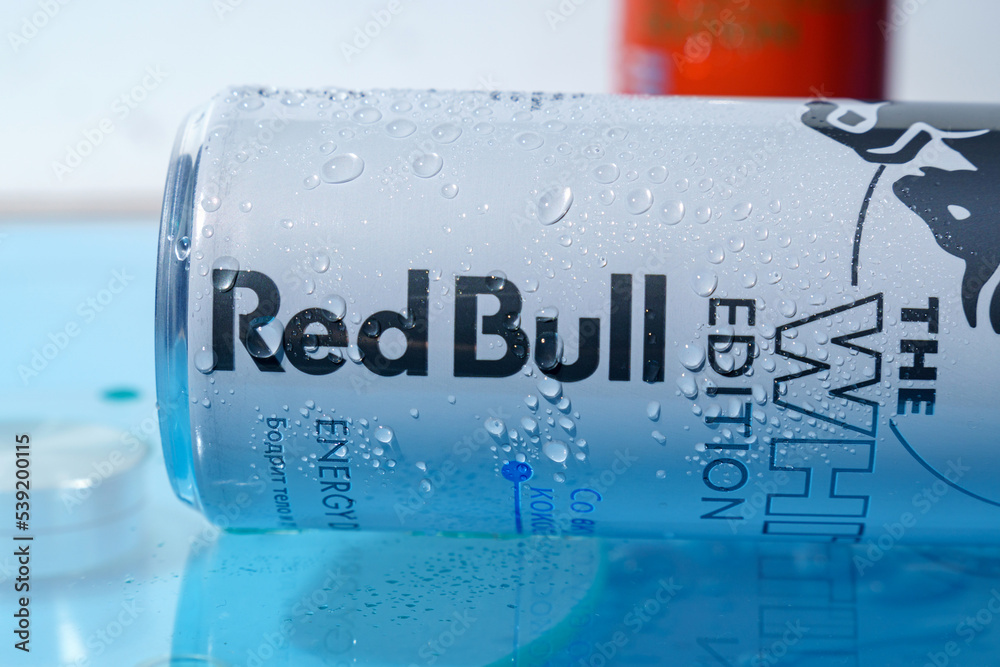 Tyumen, Russia-September 27, 2022: Red Bull is an energy drink sold by ...