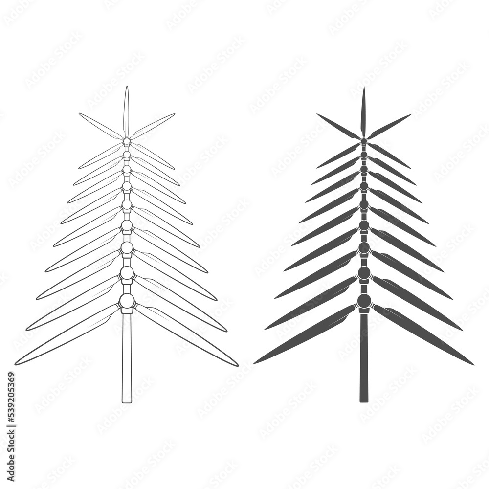 Windmill Blade Vector