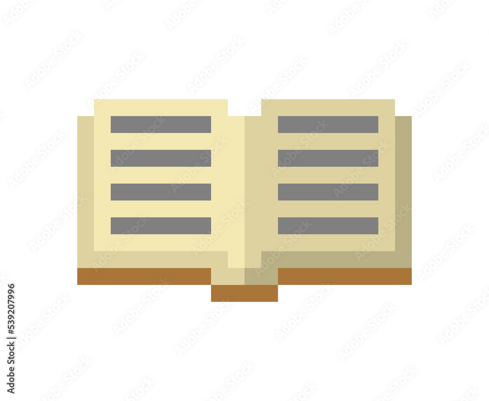 Основные RGBOpen book Pixel art. 8 bit Book symbol. pixelated Vector ...