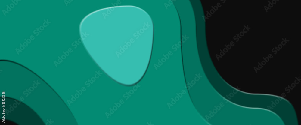 3D papercut layers, paper cut vector art background. Topographic canyon ...