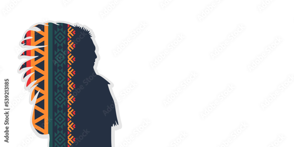 Native american indian heritage background with copy space area ...