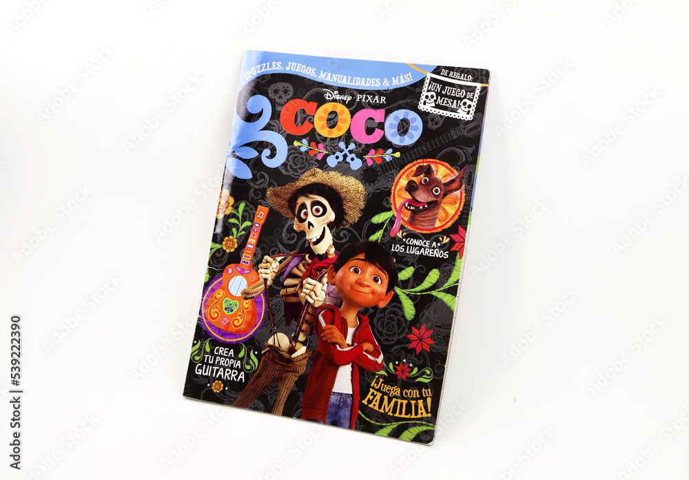 Children's activity magazine with the theme of the movie Coco. Disney ...