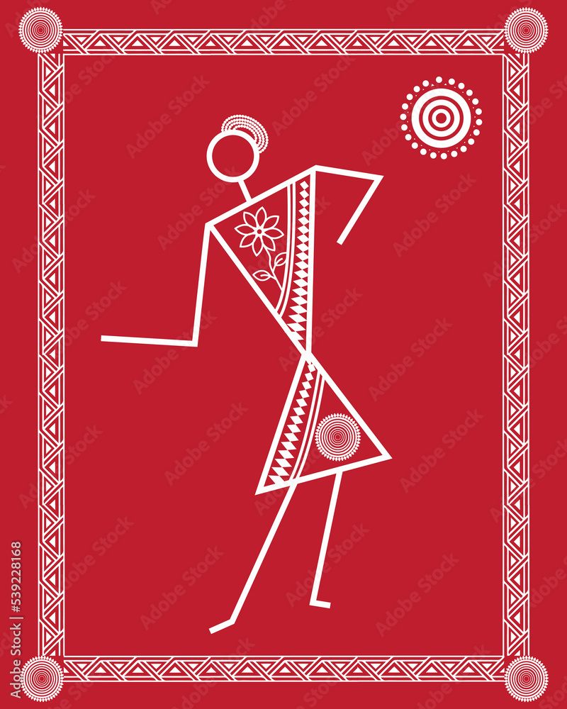 Stockvector Drawing of Classical Indian dance. Indian classical dance ...
