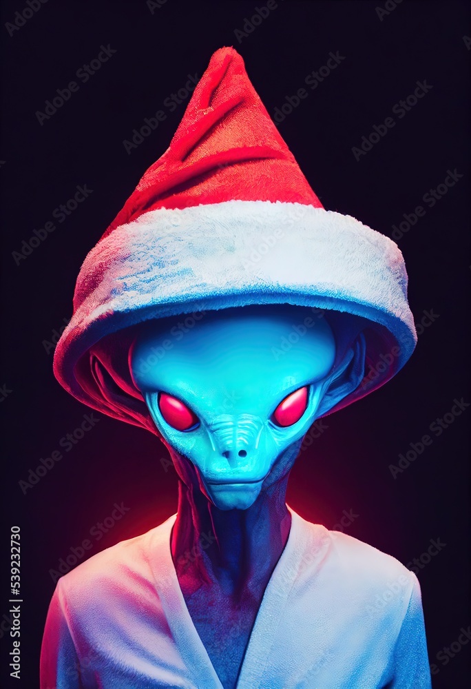 Alien Santa Claus - A modern take on the traditional Santa character ...