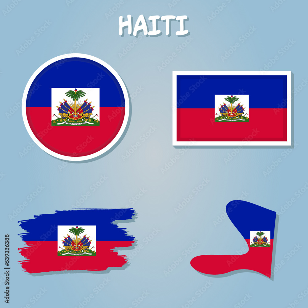Map of Haiti, Haiti vector illustration, Haiti Map with the National ...