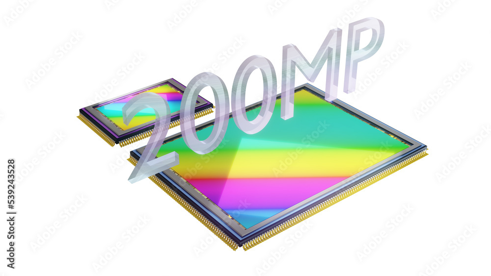 200 megapixel digital camera sensor compared to smaller previous ...