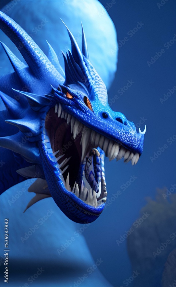 Photo & Art Print Dragon Drawing. A mythical creature., Nereida