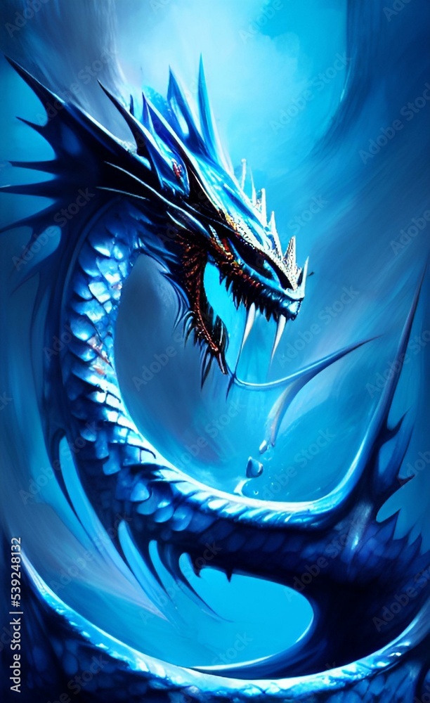 Dragon Drawing. A mythical creature. Stock Illustration | Adobe Stock