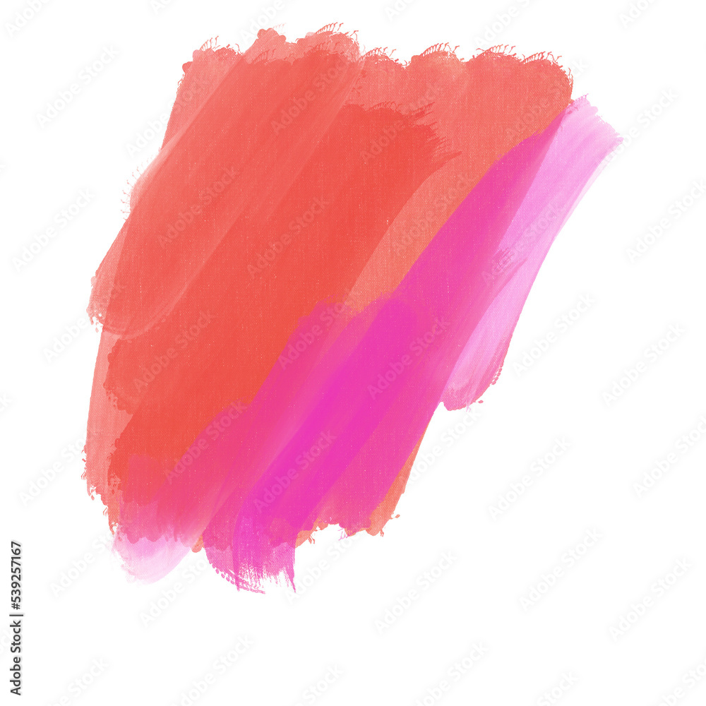 Vivid Painted Stain. Pink brush stroke isolated on transparent ...