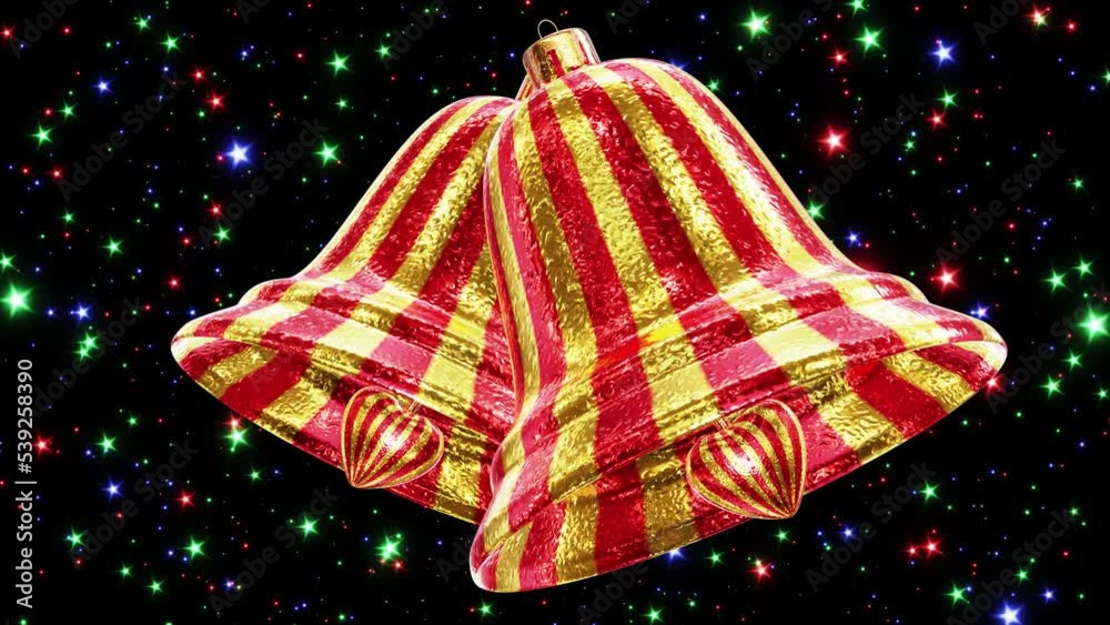 Realistic looping 3D animation of two beautiful textured golden ...