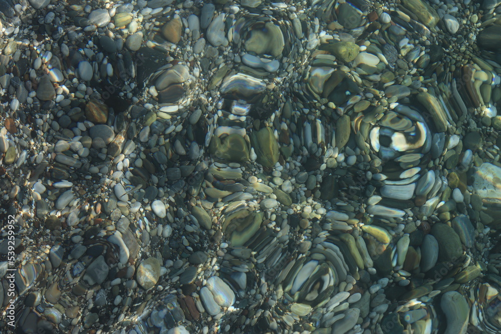 Stones in clear sea water as a texture background image Stock Photo ...