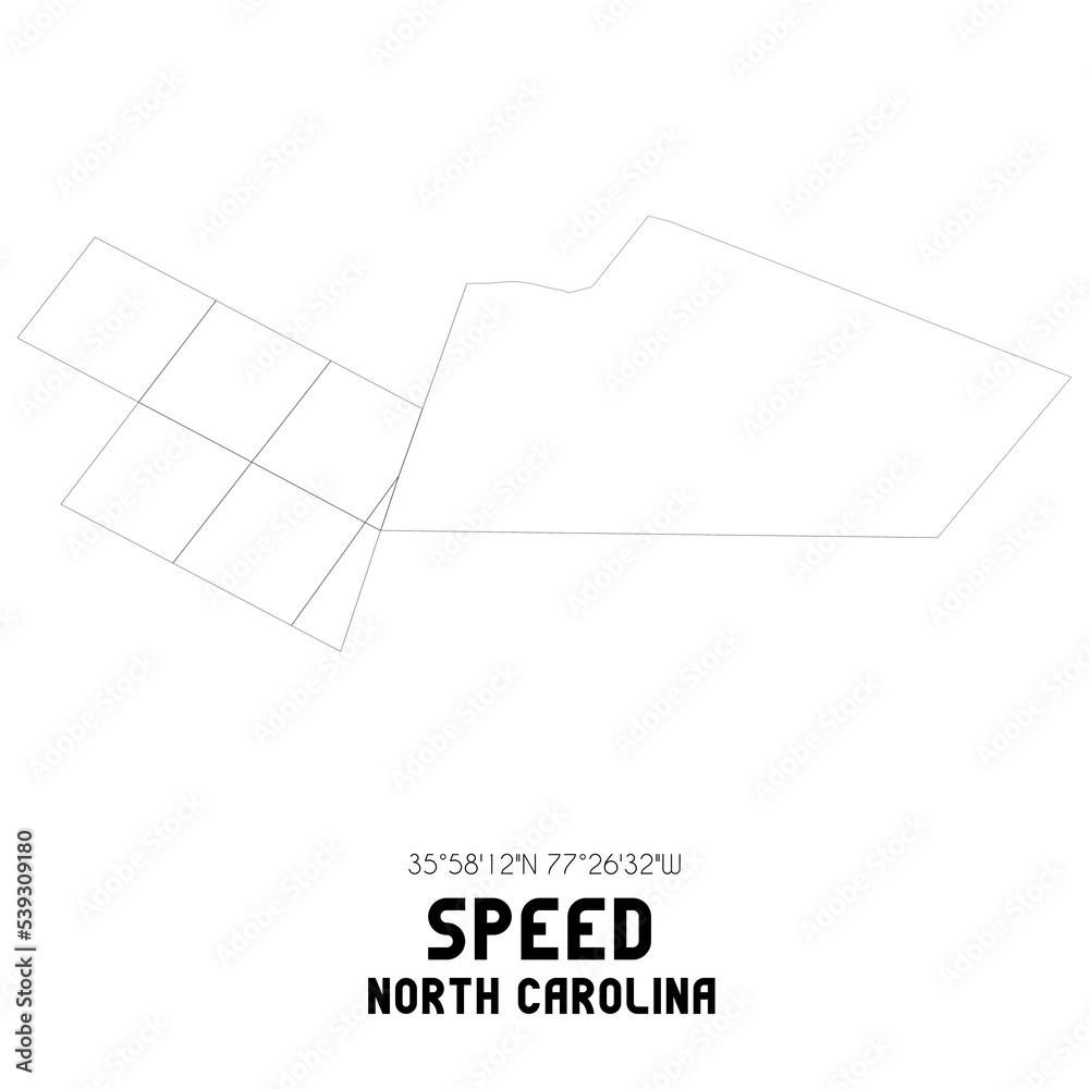 Speed North Carolina. US street map with black and white lines. Stock ...
