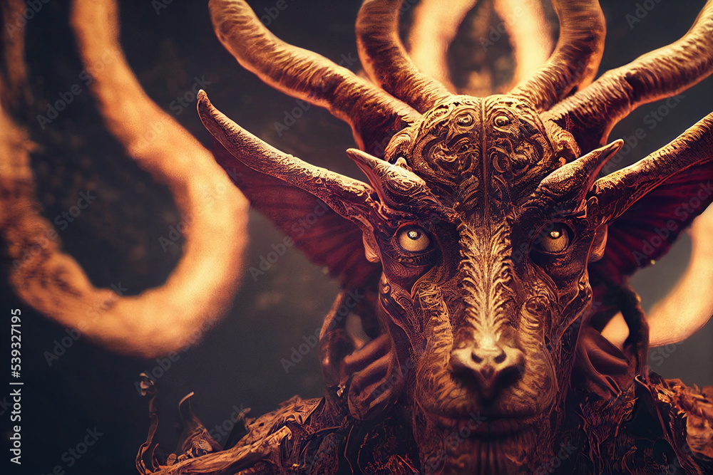 Baphomet devil demon. Generative AI Stock Illustration | Adobe Stock