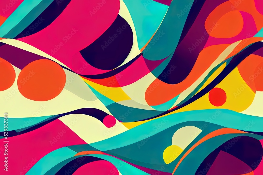 Abstract colorful neon print seamless pattern illustration in retro 80s ...
