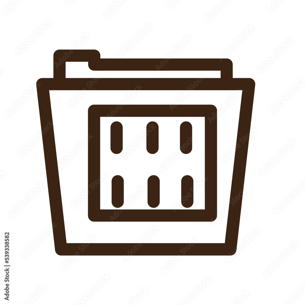 arsip document file film folder icon Stock Vector | Adobe Stock