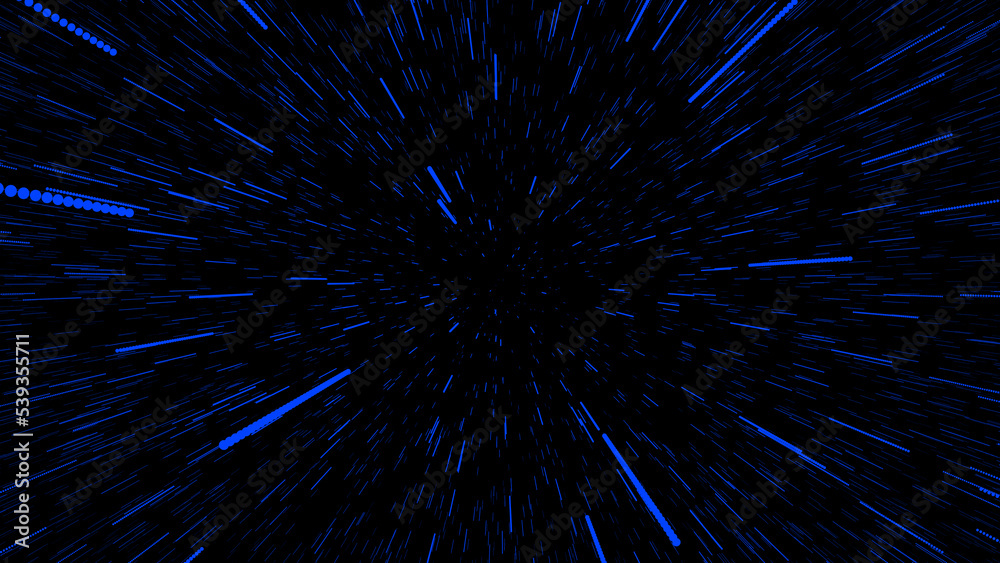 Space hyper-lapse or Space Jump or Hyperspace Jump stars. 3d rendering ...
