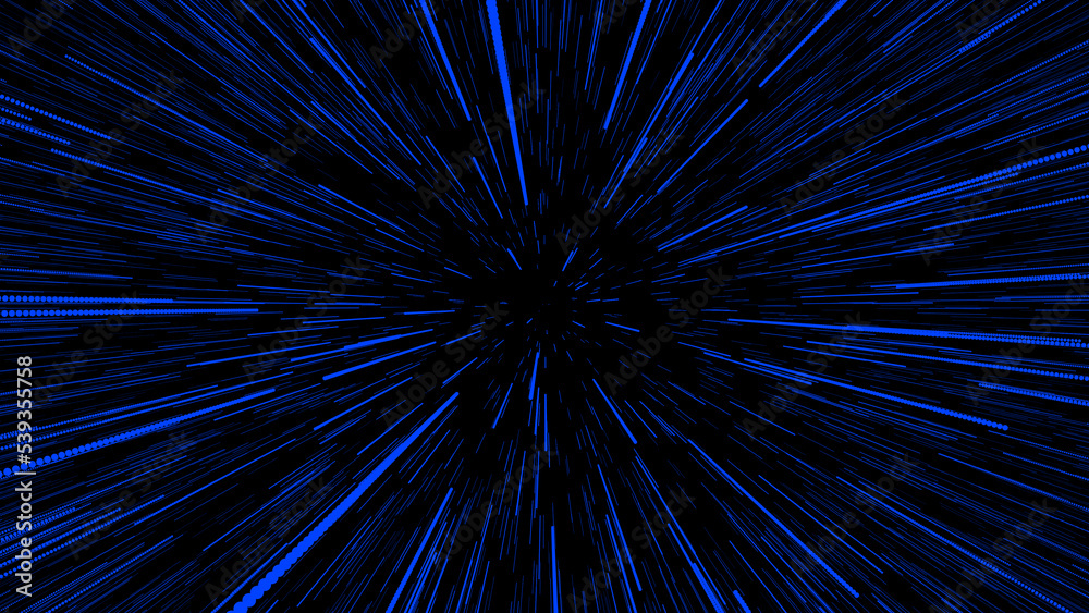 Space hyper-lapse or Space Jump or Hyperspace Jump stars. 3d rendering ...
