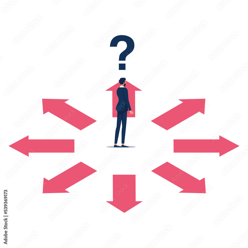 Business different opinion vector concept, choosing direction, symbol ... Business different opinion vector concept, choosing direction, symbol ...
