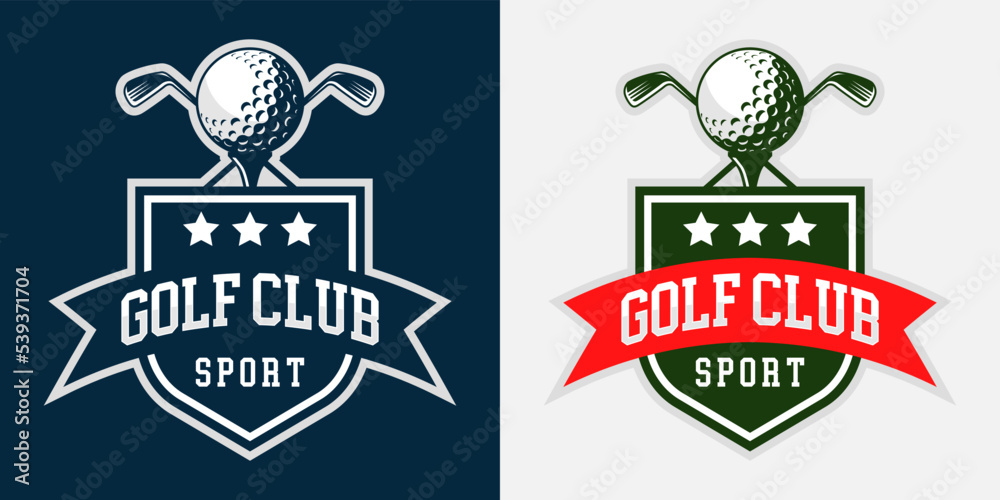 Golf logotype template. Modern logo and symbol of sport. Vintage and ...